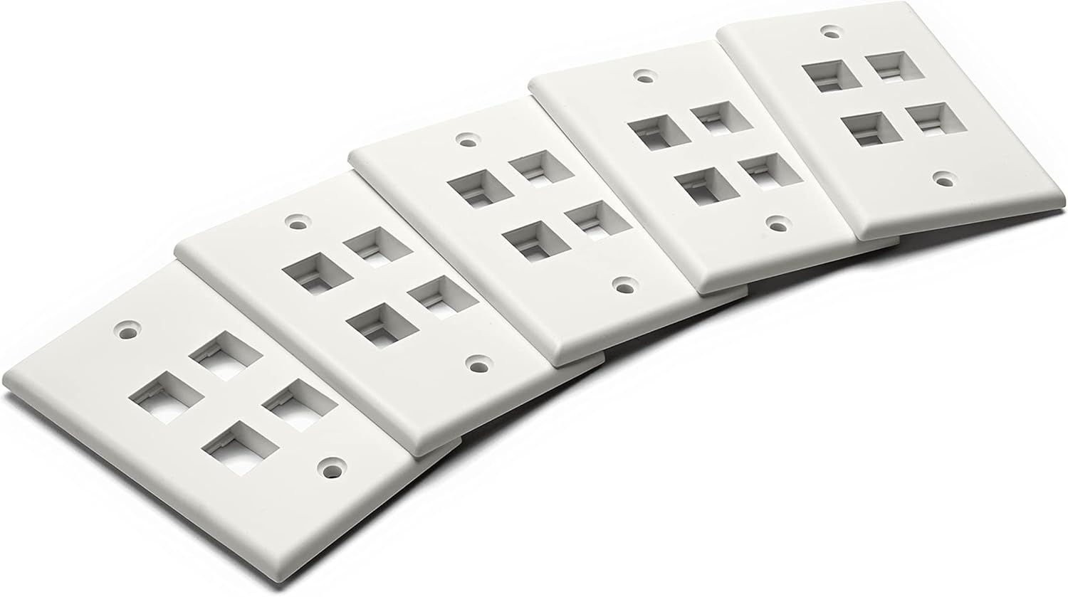 Amazon.com: trueCABLE 4 Port Single Gang Keystone Wall Plate, UL Listed ...