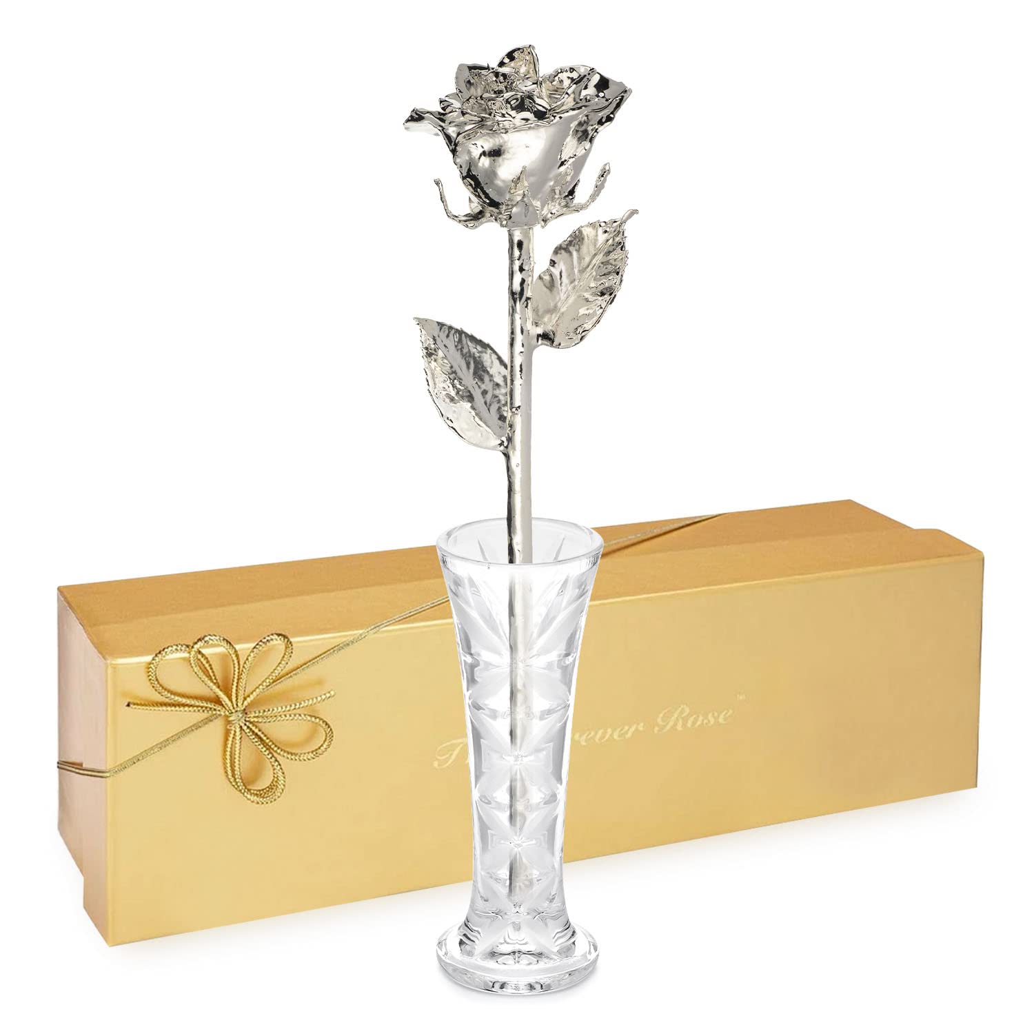Amazon.com: Forever Rose Real Silver Dipped Rose, Unique & Everlasting ...