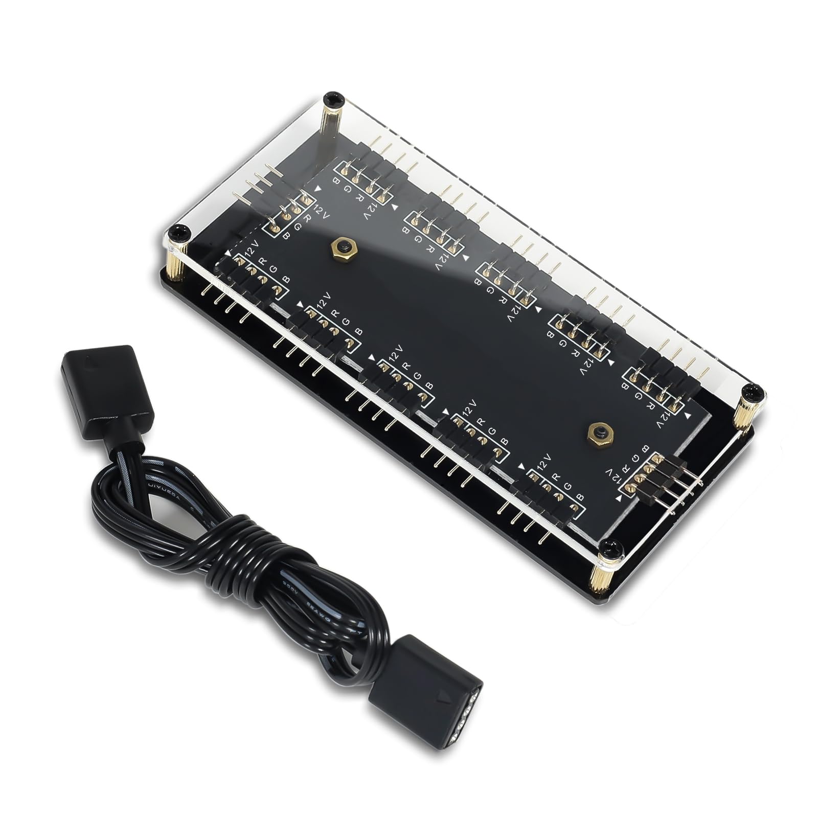 Amazon.com: HATMINI 12V 4Pin RGB LED Hub，11 Way 12V 4 Pin RGB Splitter ...