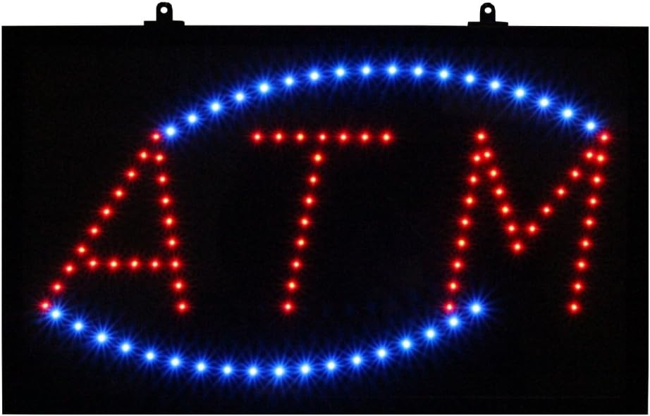 Amazon.com : ATM Chasing LED Sign With Animation & Power (On / off) two ...