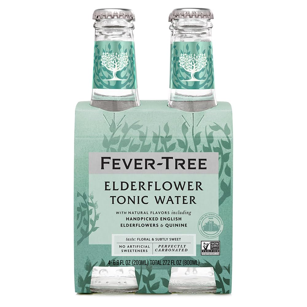 Buy Fever-Tree Handpicked Tonic Water Glass Bottles, Elderflower, 27.2 ...