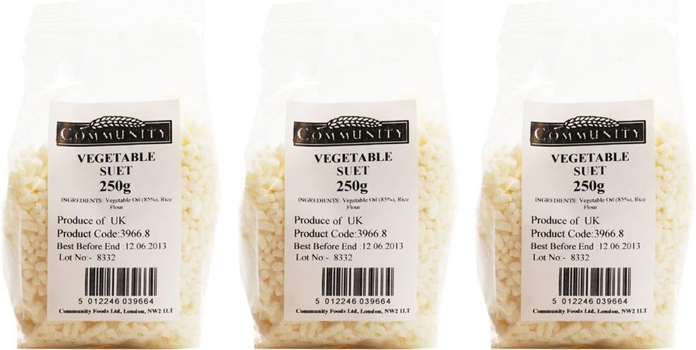 Amazon.com: (3 Pack) - Community - Veg Suet Non Hydrogenated | 250g | 3 ...