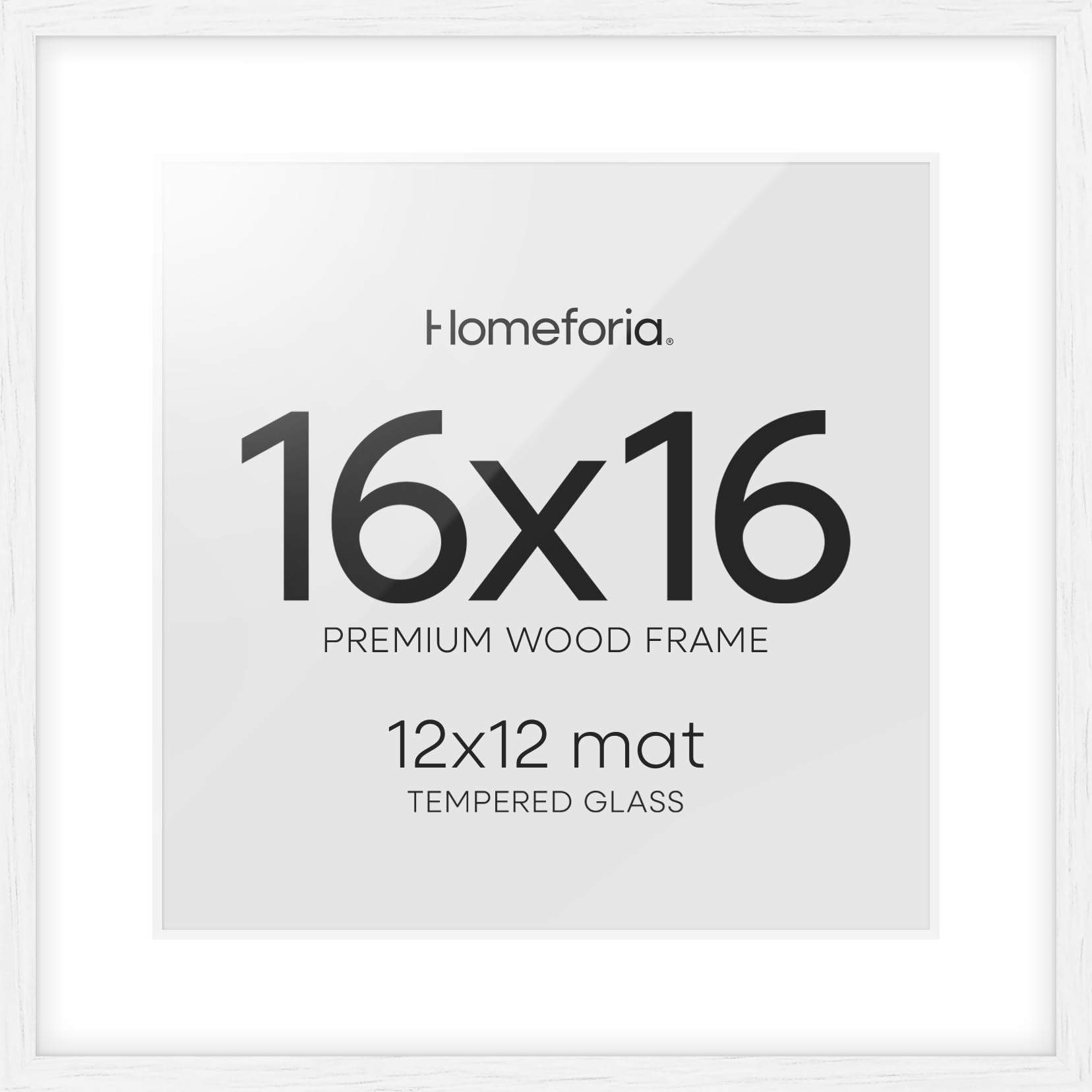 Amazon.com - Homeforia 16x16 White Square Picture Frame, Premium White ...
