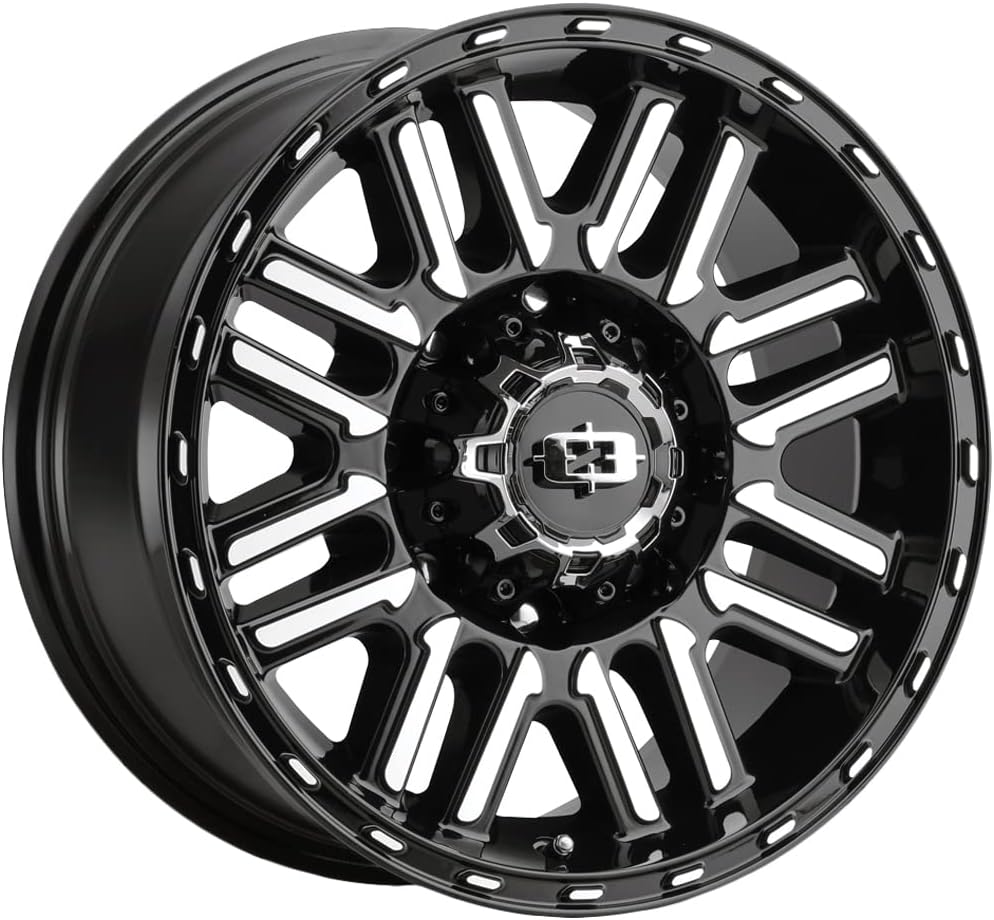 Amazon.com: Vision Warrior 375 Gloss Black Wheel with Machined Face ...