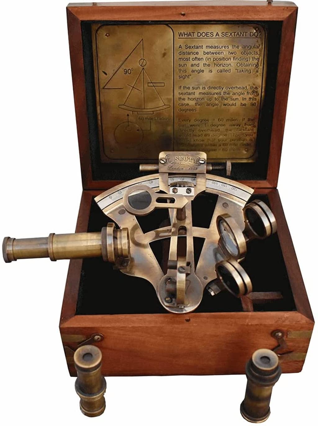 Amazon.com : Antique Brass Nautical Ship Sextant Navigation Tool Pirate ...
