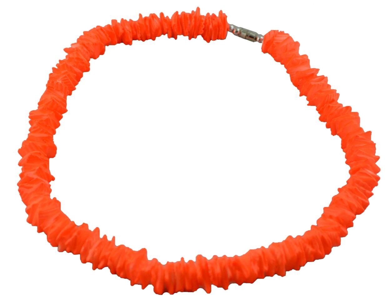 Amazon.com: Tiger Smile Real Chips Puka Shell Necklace 18" Neon Orange ...