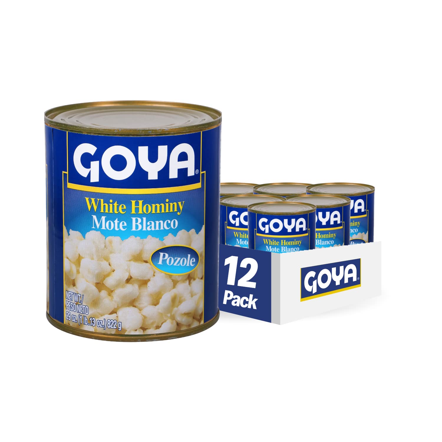 Amazon.com : Goya White Hominy Beans, 29 Ounces (Pack Of 12) : Canned ...