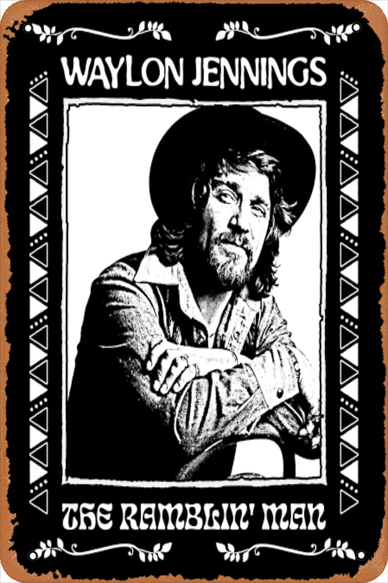 Amazon.com : Ramblin' Man Waylon Jennings Retro Style Fan Design Poster ...