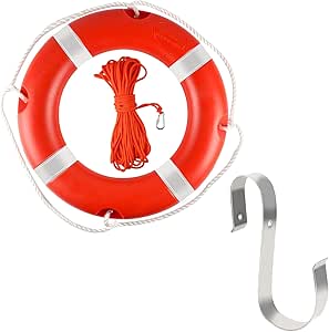 Amazon.com : Life Ring 23" Orange Boat Safety Throw Ring with Water ...