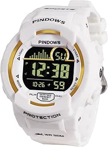 Amazon.com: PINDOWS Watch for Men, Military Digital Watch with LED Backlight Lighting,Outdoor ...