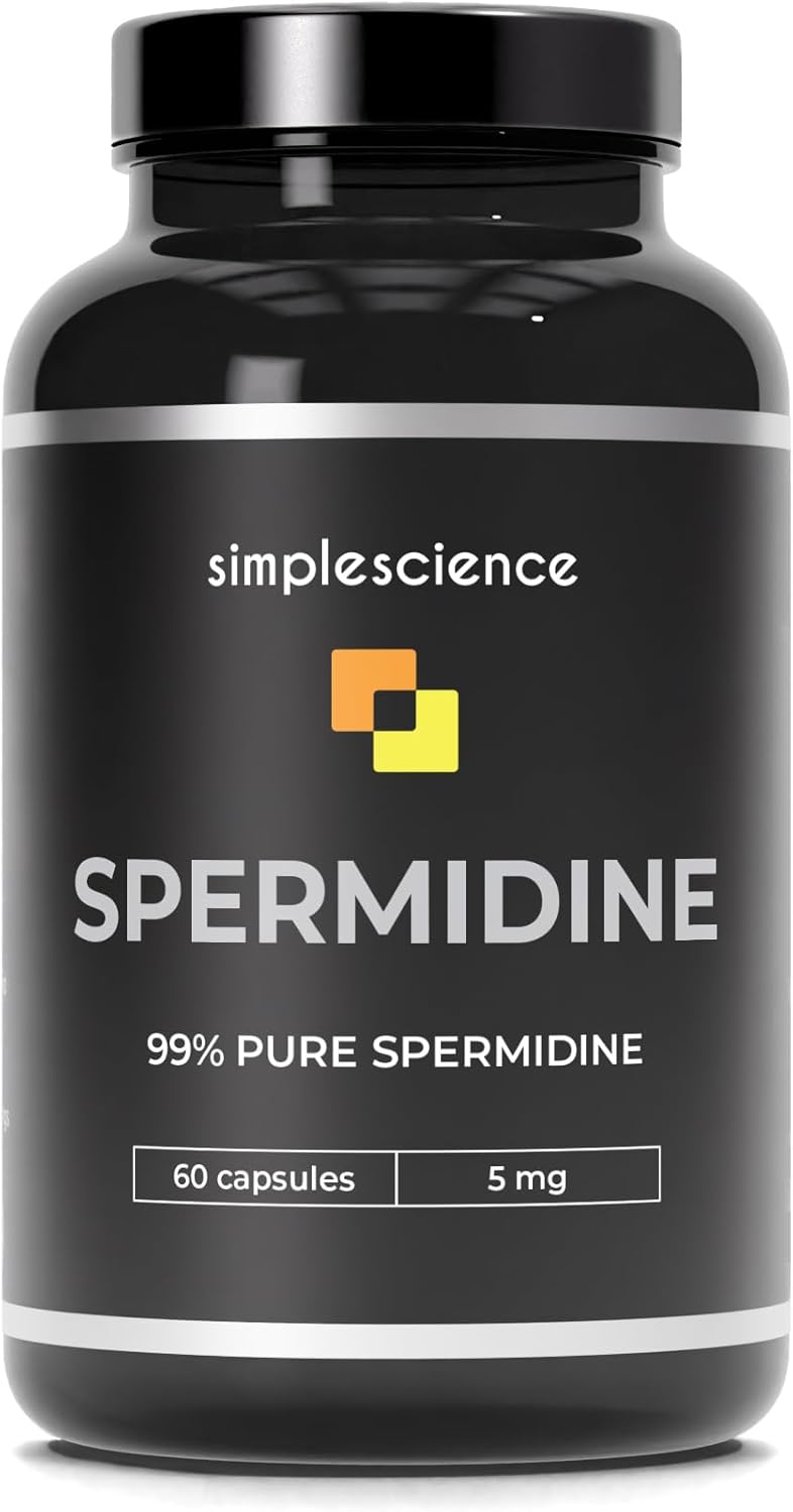 Ultra Pure SPERMIDINE | 60 Servings | 99% Pure Spermidine Content | 5mg per Capsule | Anti ...
