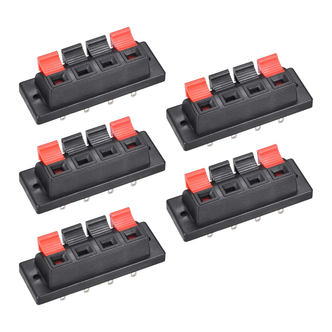 Amazon.com: uxcell 4 Ways Spring Speaker Terminal Clip Push Release ...