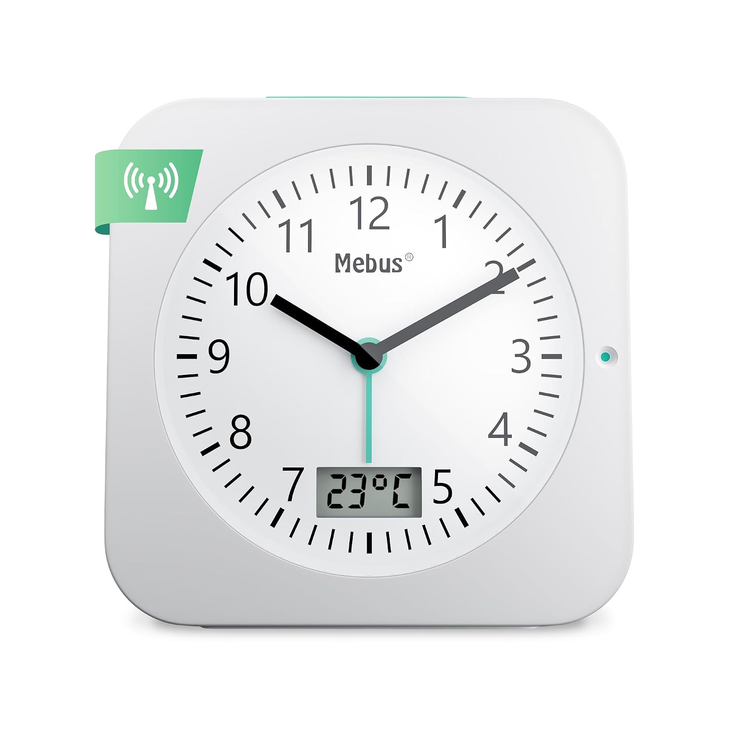 Buy Mebus 25610 Radio-Controlled Alarm Clock with Thermometer, Date ...