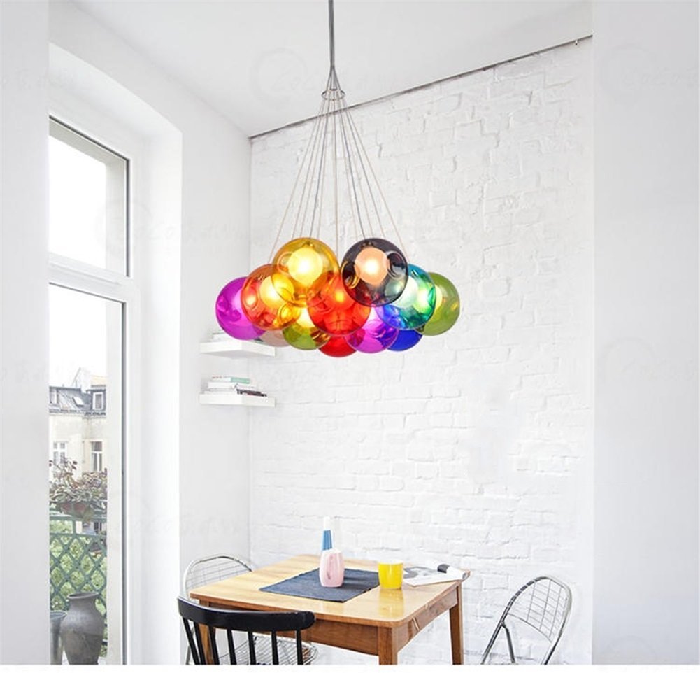 Colored Bubble Glass Lamps Modern Long Bubble Glass Table Lamp Steel