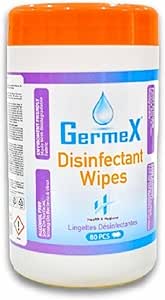 Germex Disinfecting Wipes Bulk Pack of 1 – 80 Count (1 x 80), Alcohol ...