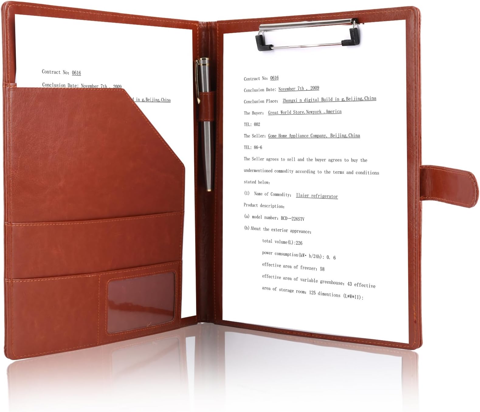Amazon.com : Tiankool Padfolio Portfolio Folder Binder -Faux Leather ...