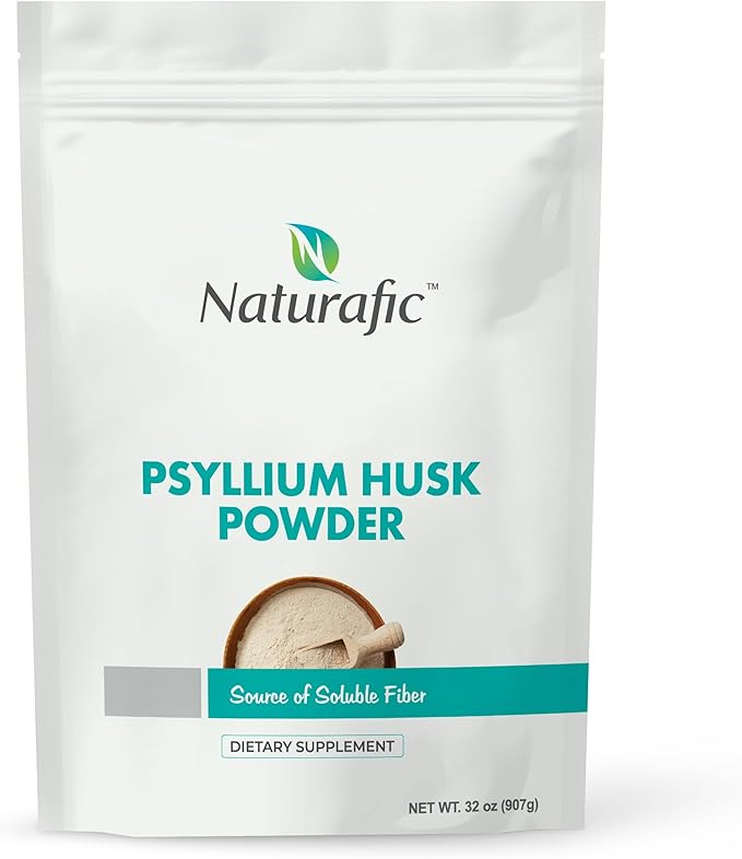 Amazon.com: Naturafic Psyllium Husk Powder Unflavored – Digestive Fiber ...