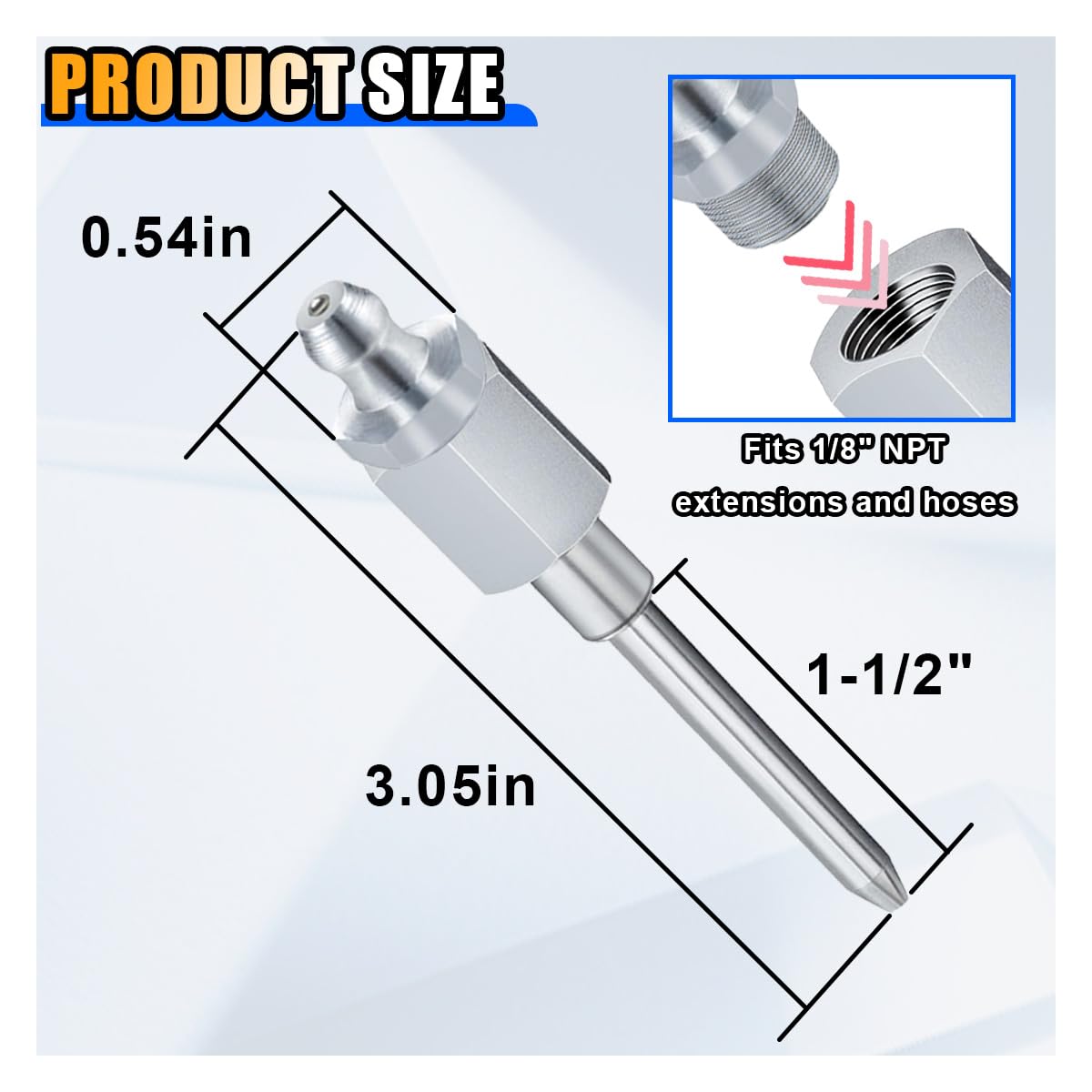 Grease Gun Needle BENLIUDH Grease Injector Needle Nose Grease Dispenser ...