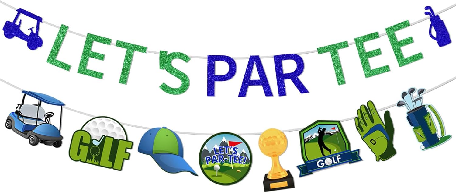 Amazon.com: Golf Themed Party Decorations, Let’s Partee Golf Banner ...