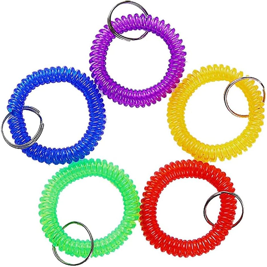 Amazon.com: Oskal 10 PCS Spring Coil Bracelet Wrist Coil Badge Holders ...
