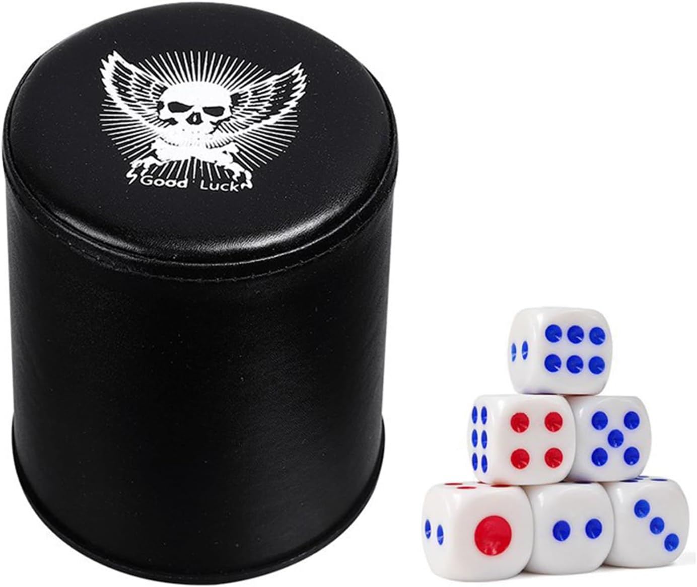 Amazon.com: 6 Pieces Leatherette Dice Cups 13mm 6-Sided Dice Set Felt ...