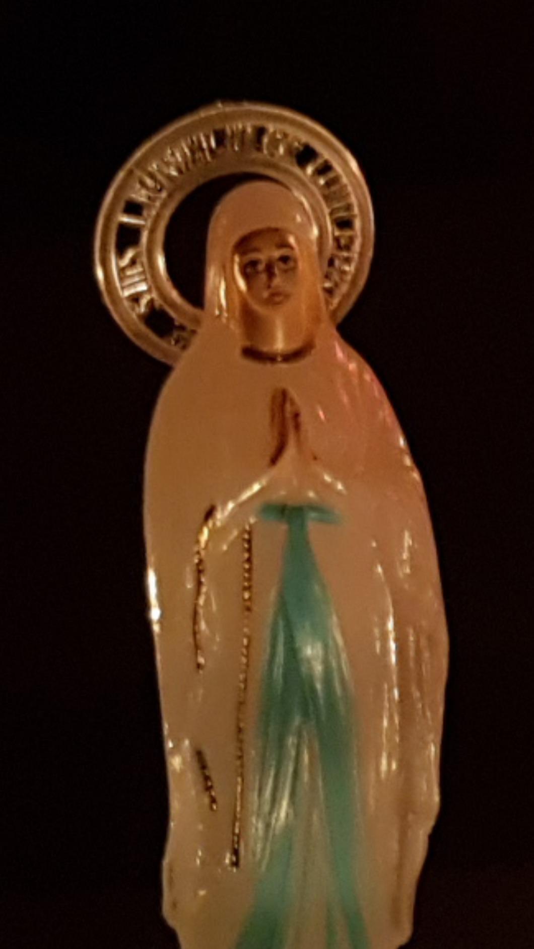 Cross My Heart 8.25cm Our Lady of Lourdes Luminous Glow in the Dark ...