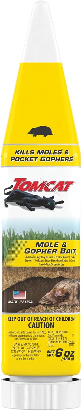 Amazon.com : Tomcat Mole & Gopher Bait, Pelleted Poison Bait, 6 oz ...