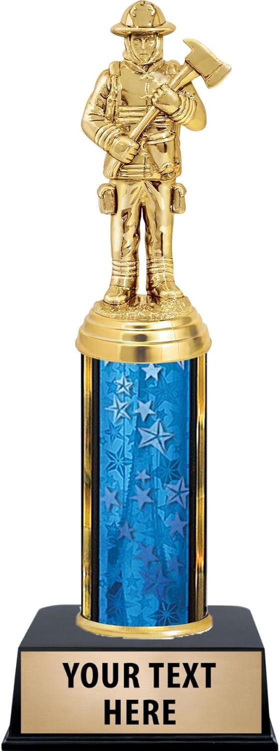 Amazon.com : Crown Awards Firefighter Trophy, 11" Custom Firefighter ...