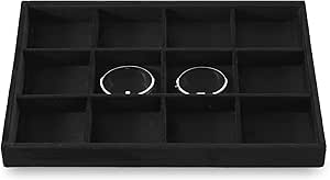 Amazon.com: Yinbeini Jewelry Organizer For Drawer, Velvet Jewelry Trays,Premium Watch Tray ...