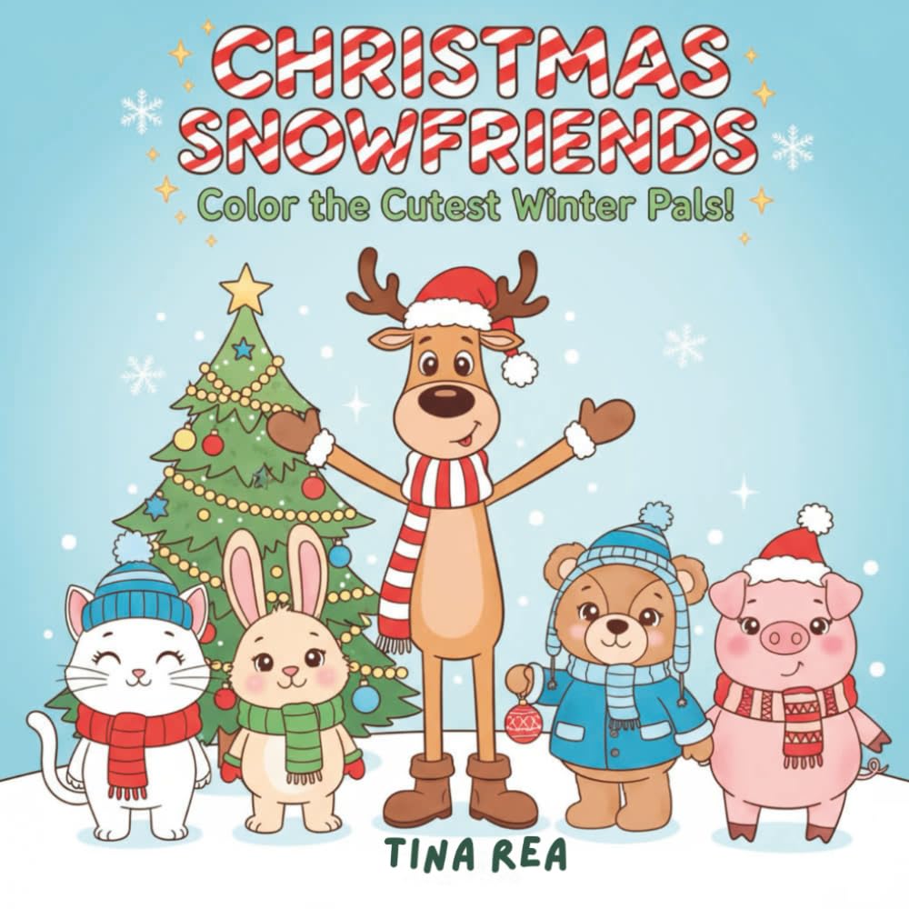 Christmas Snowfriends Color the Cutest Winter Pals: A Fun and Cute ...