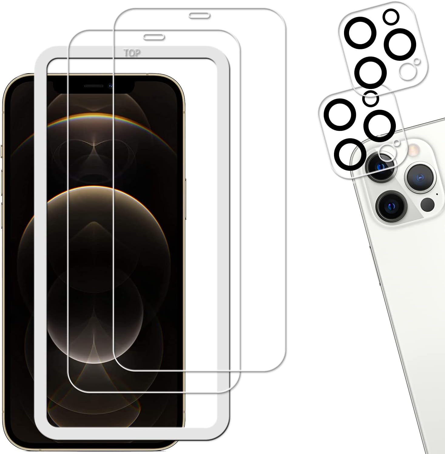 Amazon.co.jp: 対応 iPhone 12 Pro Max カメラフィルム 【3枚セット-国産旭硝子素材】 対応 apple iphone12 pro max レンズフィルム ...