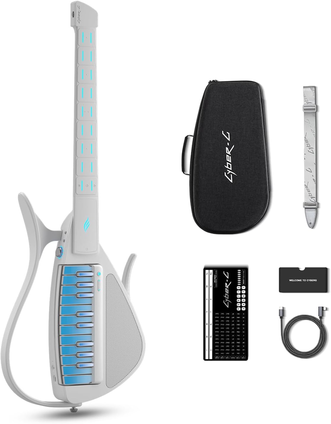 Amazon.com: Enya CYBER-G Stringless Smart Guitar, Foldable Travel ...