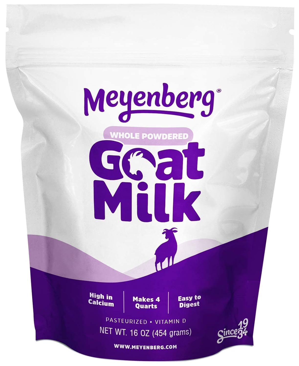 Amazon.com : Meyenberg Whole Powdered Goat Milk, Resealable Pouch ...