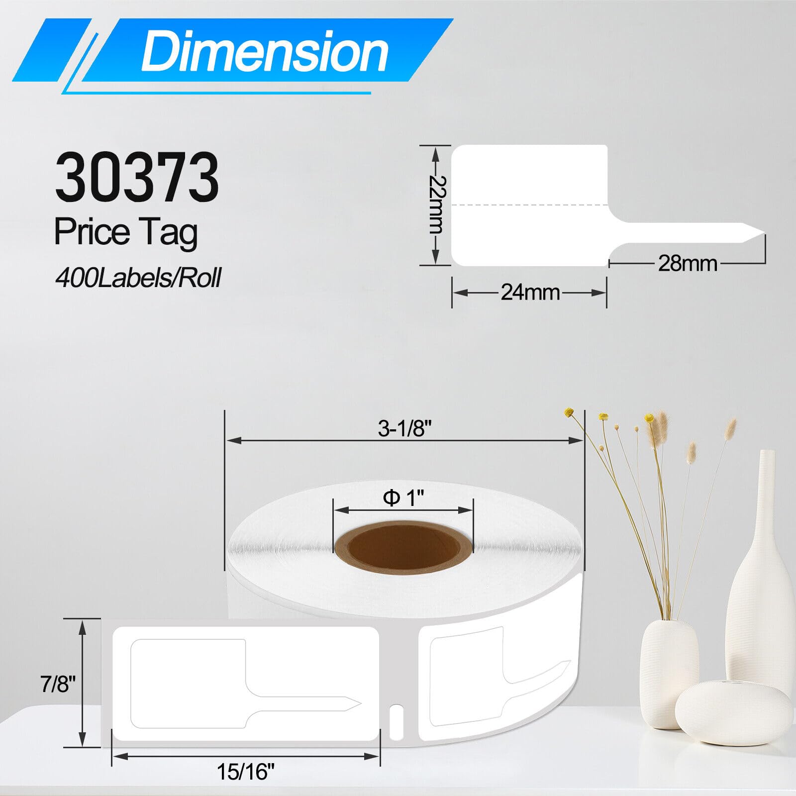 Trituratore Rami 12 Rolls Of 30373 Rat Tail Style Price Tag 400 Labels ...