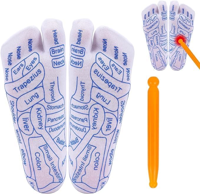 My HomesWorld 1 Pair Acupressure Socks Reflexology Chart Socks with ...