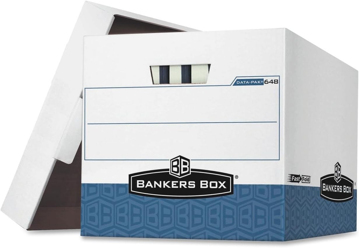 Amazon.com : Bankers Box Data-Pak Heavy-Duty Storage Boxes, FastFold ...