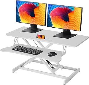 Amazon.com: 37" Standing Desk Adjustable Height,Standing Desks Converter,Stand Up Desks Tabletop ...