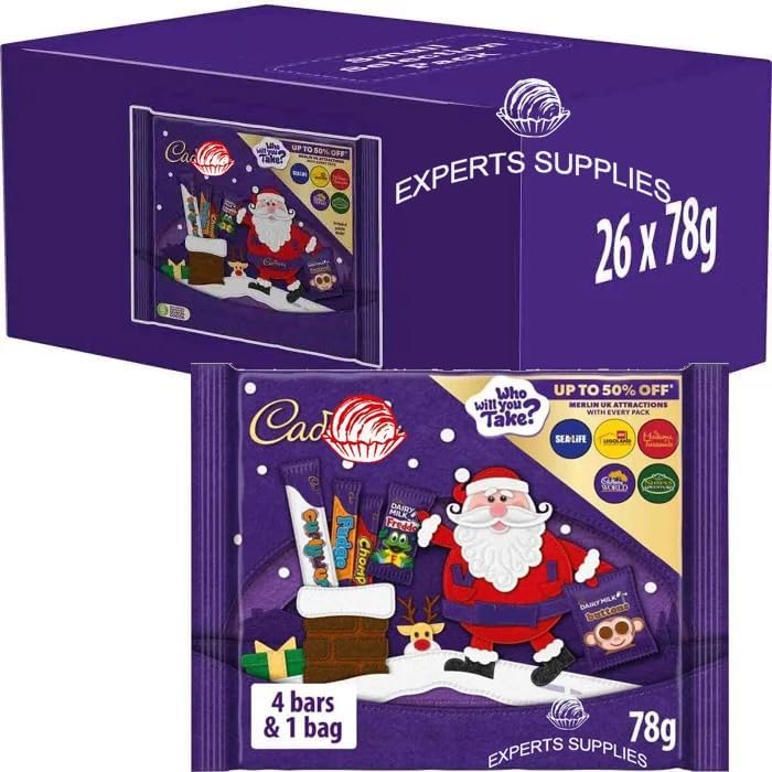 New Cad Christmas Chocolate Selection Pack 78g - Pack of 26, Selection ...