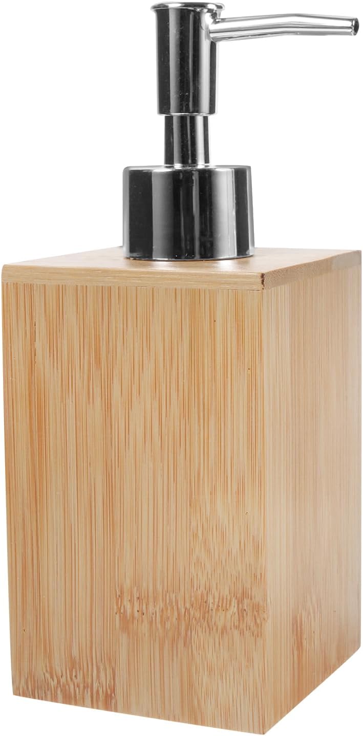 Amazon.com: ABBI NIMO Natural Bamboo Liquid Soap Dispenser, 10 Oz with ...
