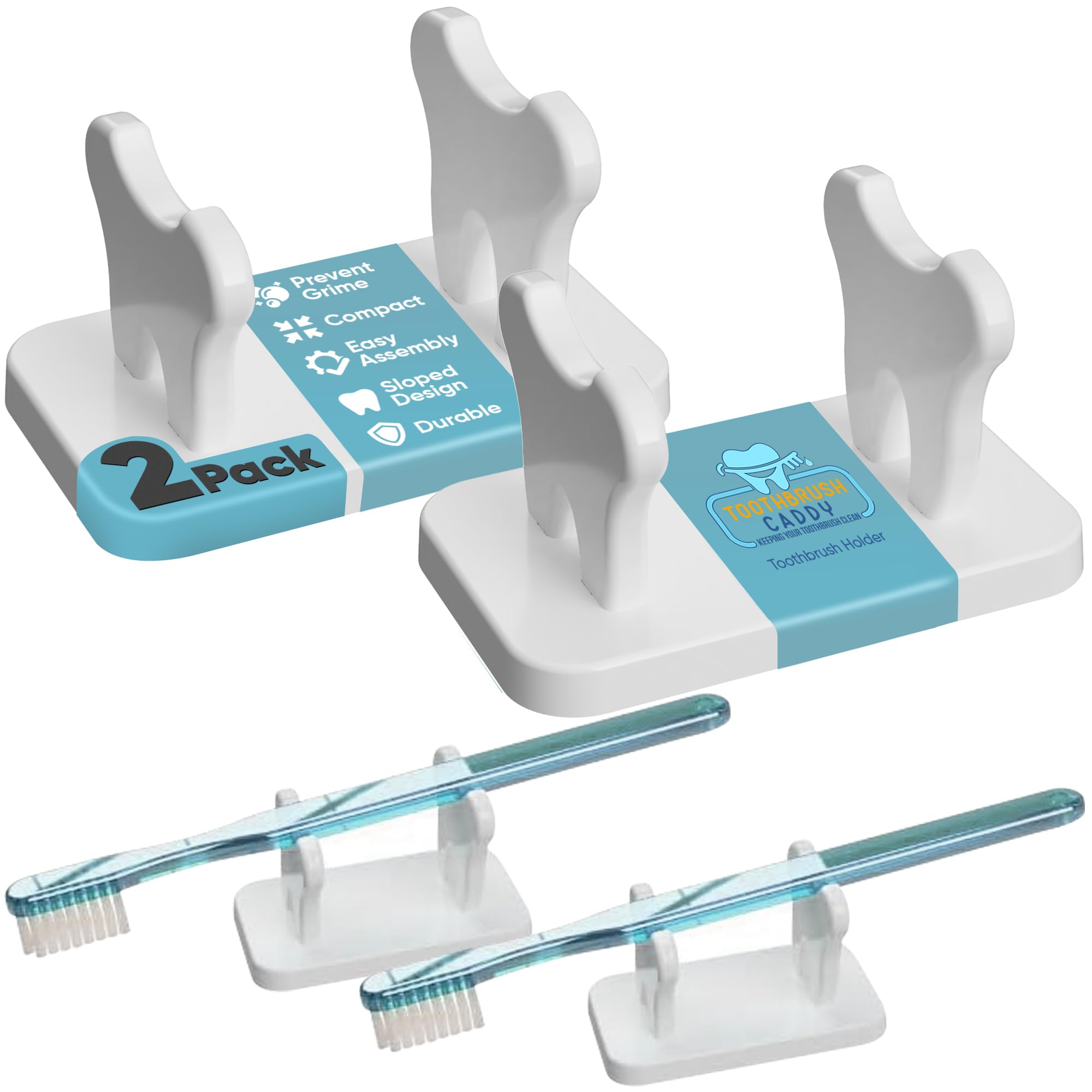Amazon.com: Toothbrush Caddy - Personal Toothbrush Holder for Bathroom ...