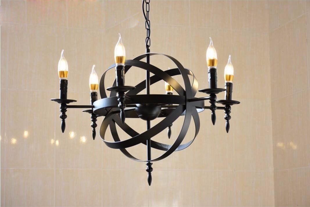 Amazon.com: SJQKA-Living Room Dining Room Chandeliers, Industrial Wind ...