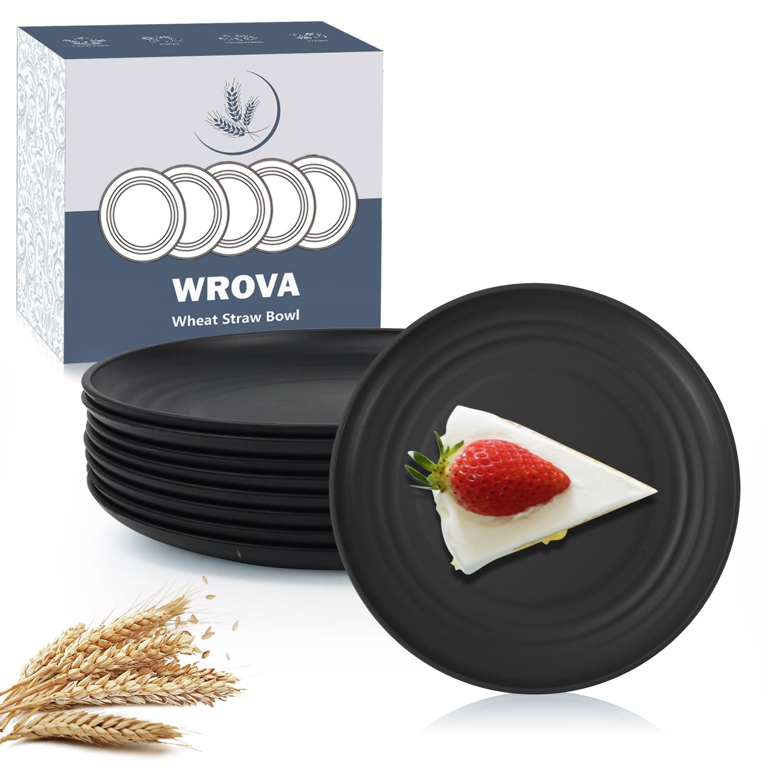 Snapklik.com : 5.5Inches Handy Appetizer Plates Set Of 8 - Small Wheat ...
