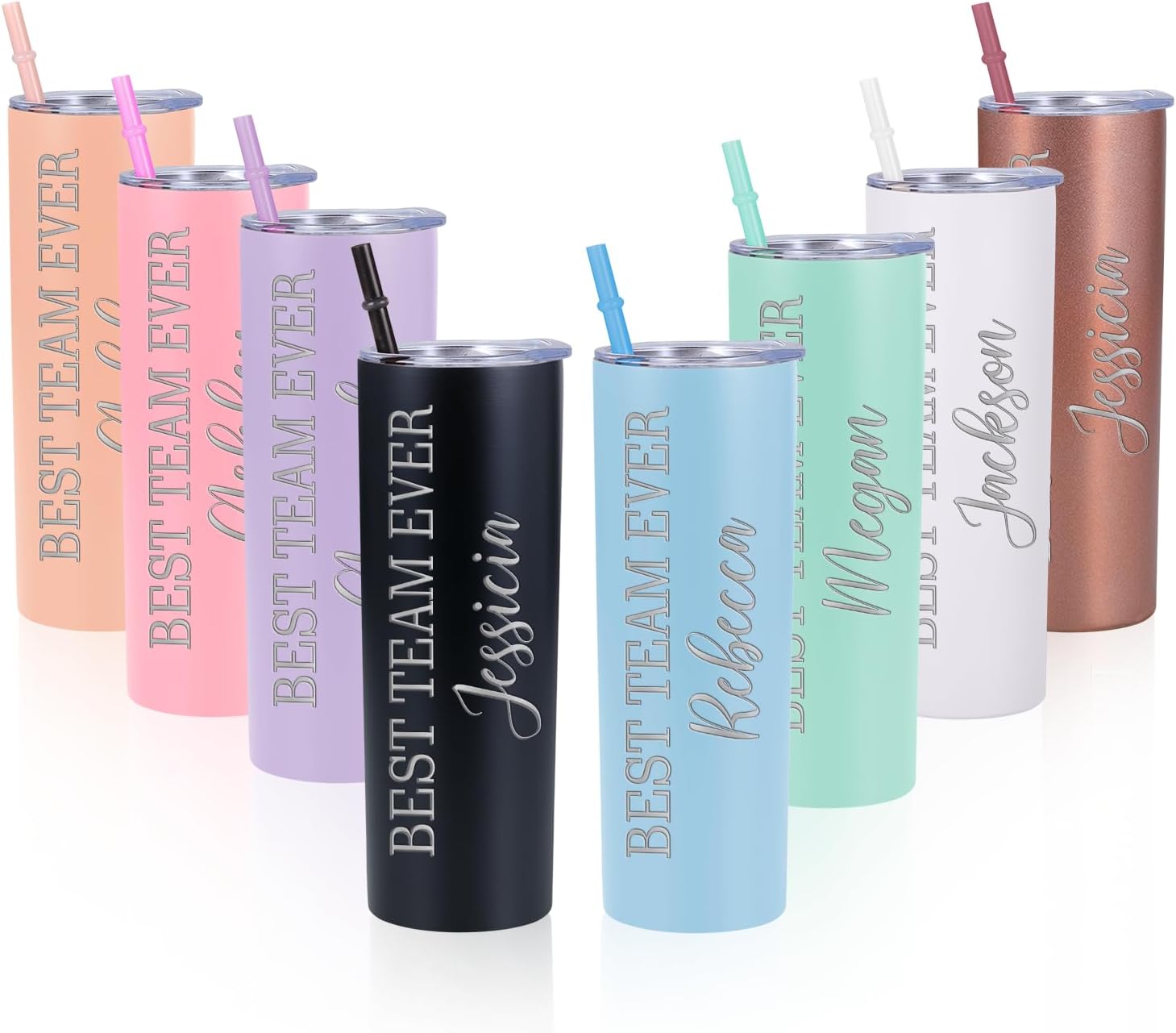 Amazon.com | Personalized Best Team Ever Tumbler, Employee Appreciation ...