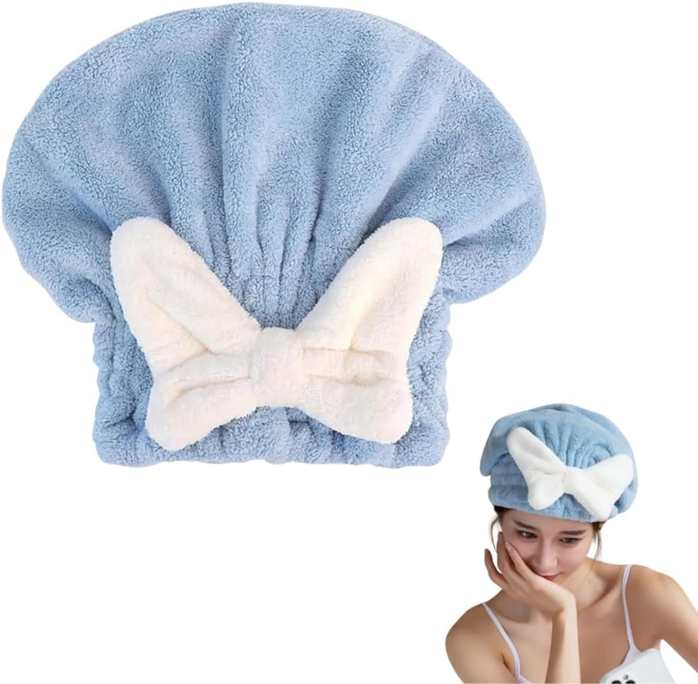 Cortina Microfiber Hair Towel Cap, Soft Absorbent Quick Drying Cap for ...