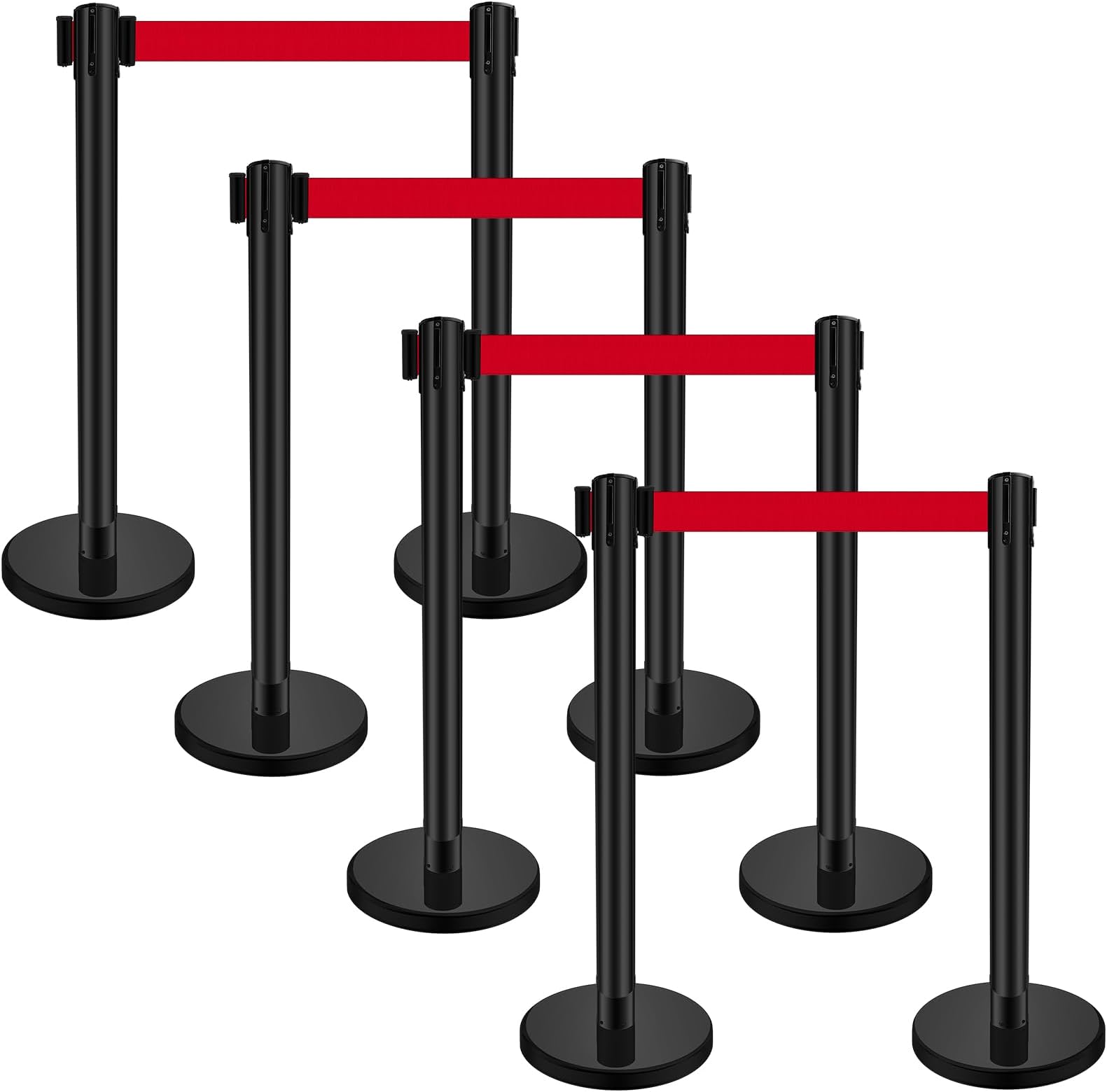Amazon.com: Ferraycle 4 Sets Stanchions with Retractable Belts in 6.6 ...