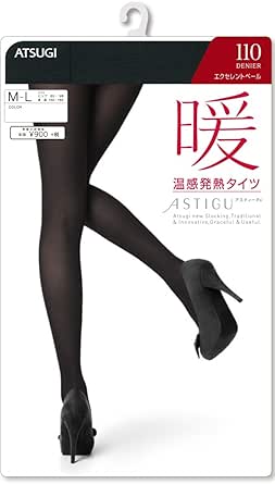Atsugi Astigu Tights Dan Warming Hot Tights 110 Denier Size L - LL - 357 Skinny Beige at Amazon ...