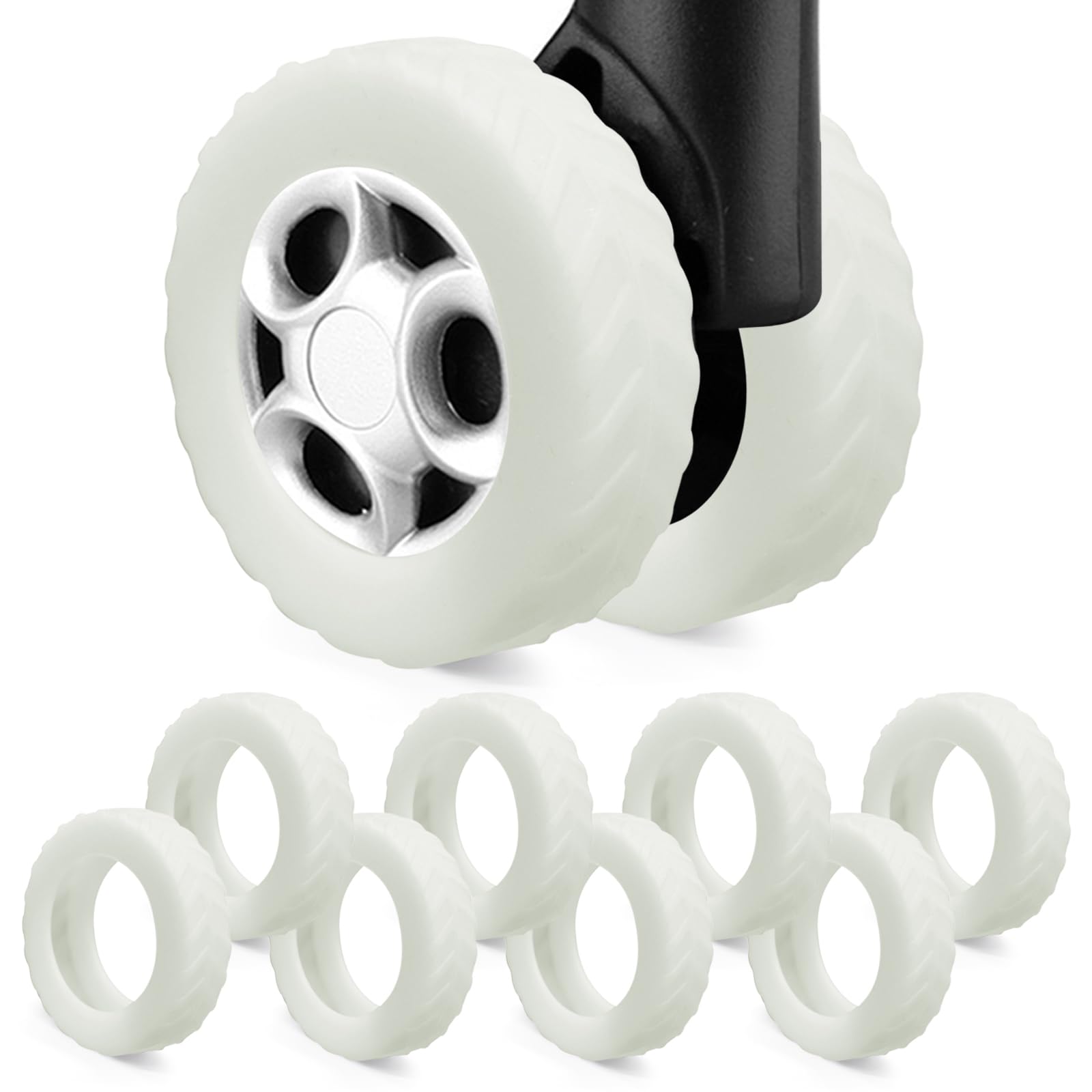 Amazon.com: 8Pcs Luggage Wheel Covers, Silicone Suitcase Wheel Cover ...