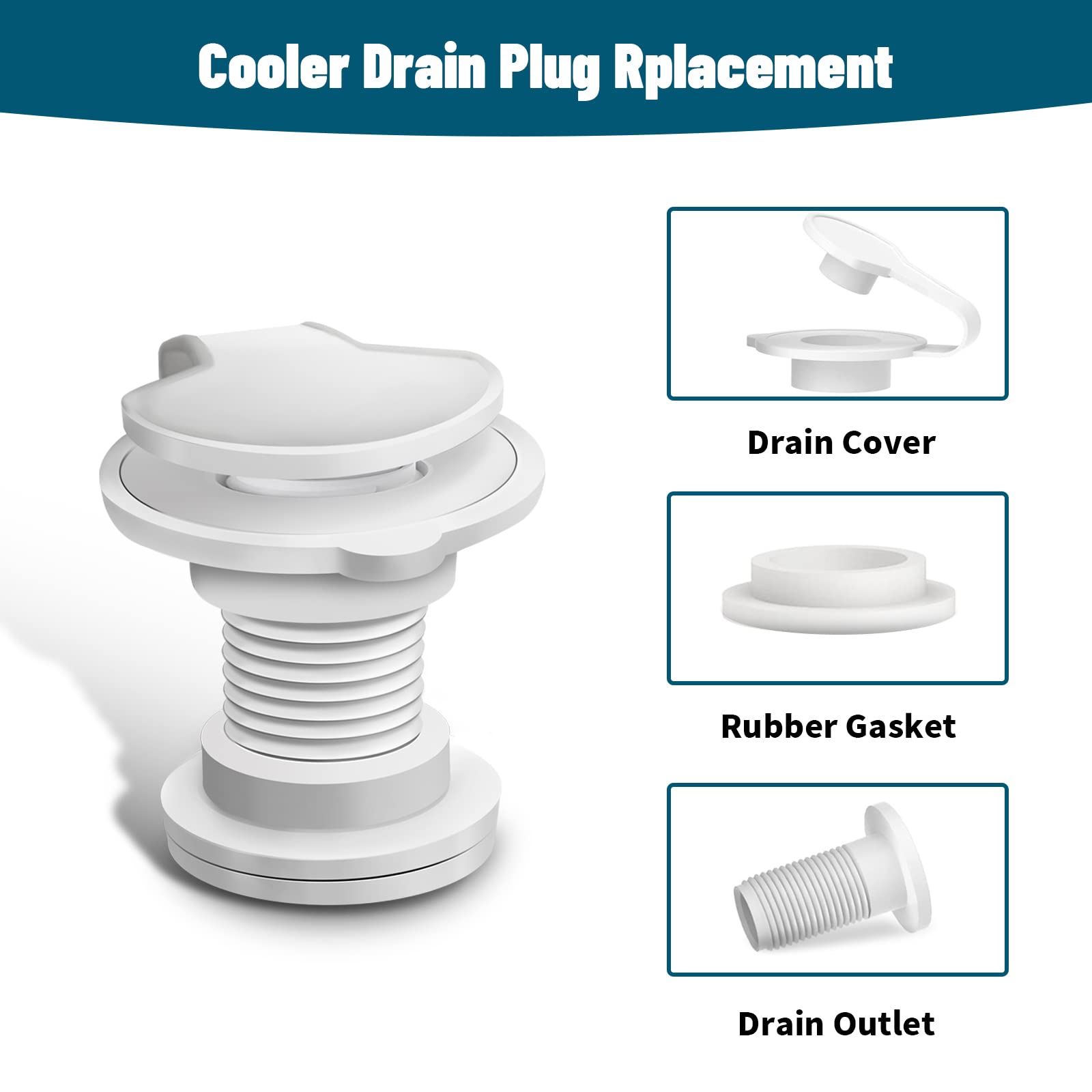 Snapklik.com : Cooler Drain Plug Replacement For Coleman, 1.5" Standard ...