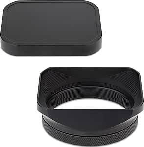 Amazon.com : Haoge Metal Square Lens Hood for Fujifilm X100VI Fuji X100V X100F with 49mm UV ...