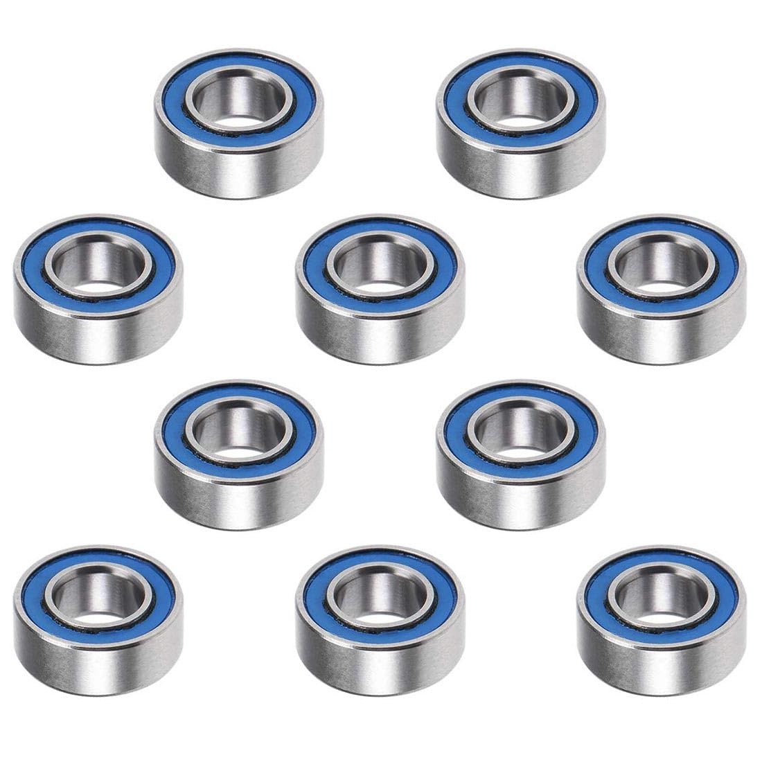 Pack of 10 MR84-2RS Deep Groove Ball Bearings 4mm Inner Dia 8mm OD 3mm ...